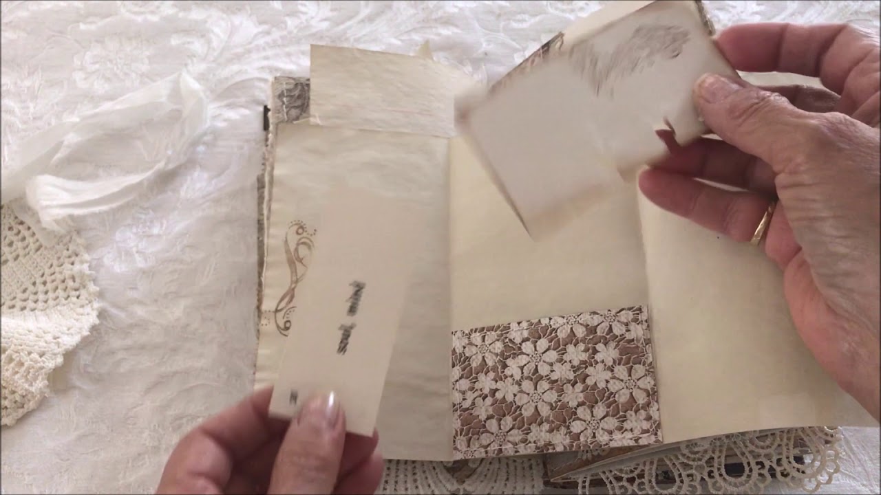 Junk Journal Vintage Lace - Heirloom Lace Journal (SOLD) - YouTube