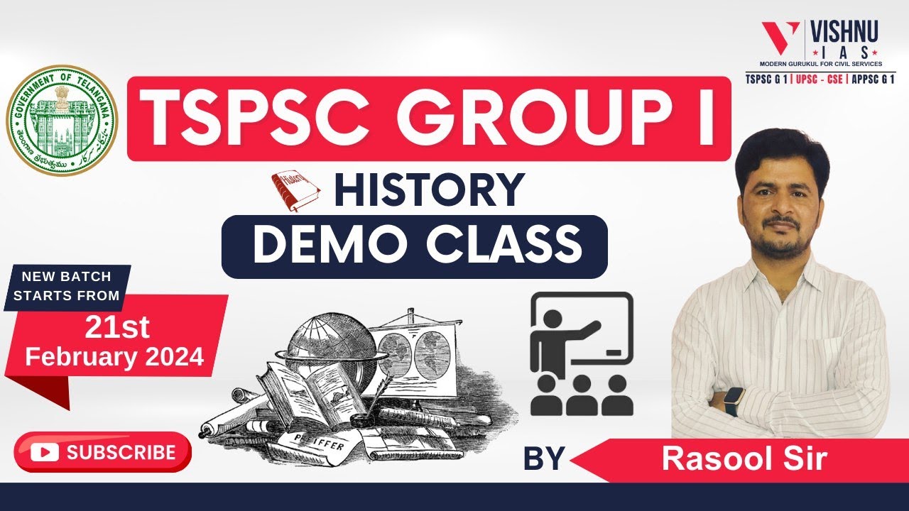 TSPSC Group 1 Full Course: History Demo Class by Rasool #tspscgroup1 # ...