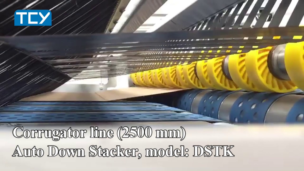 TCY corrugator Auto Down Stacker 2500MM - YouTube