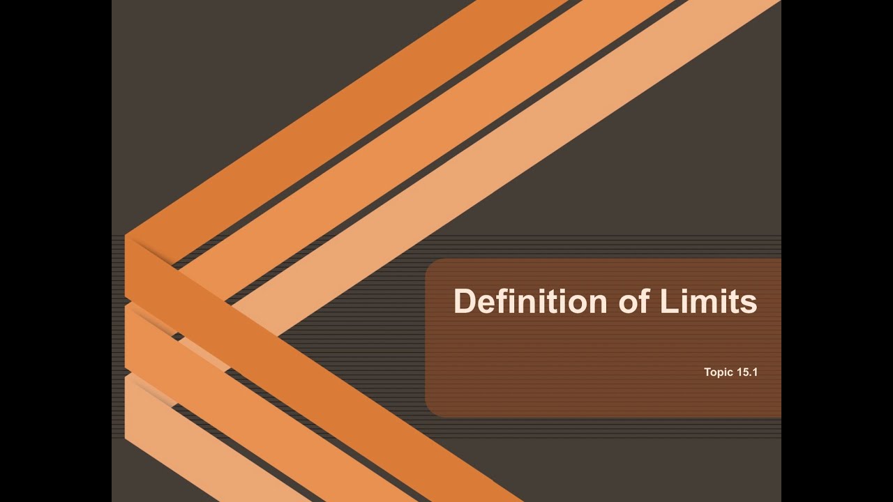 16.1 Definition of Limits - YouTube