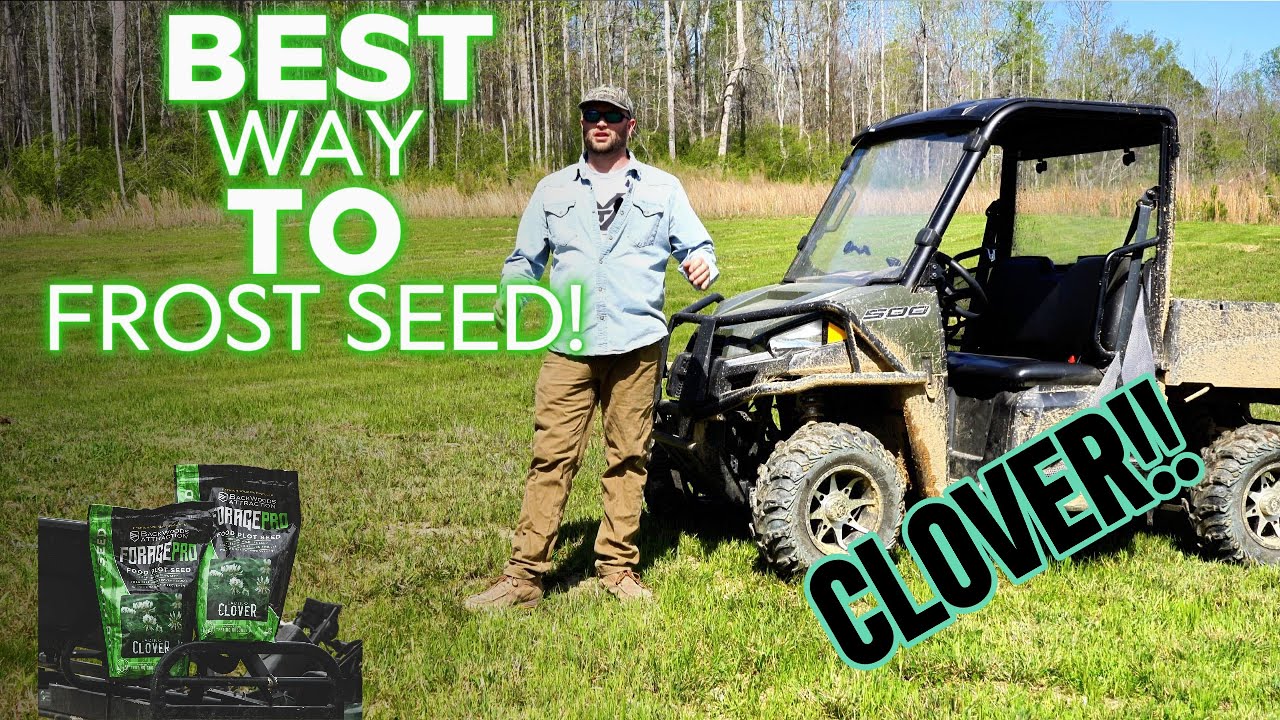 Frost Seeding Clover field Tips and Tricks - YouTube