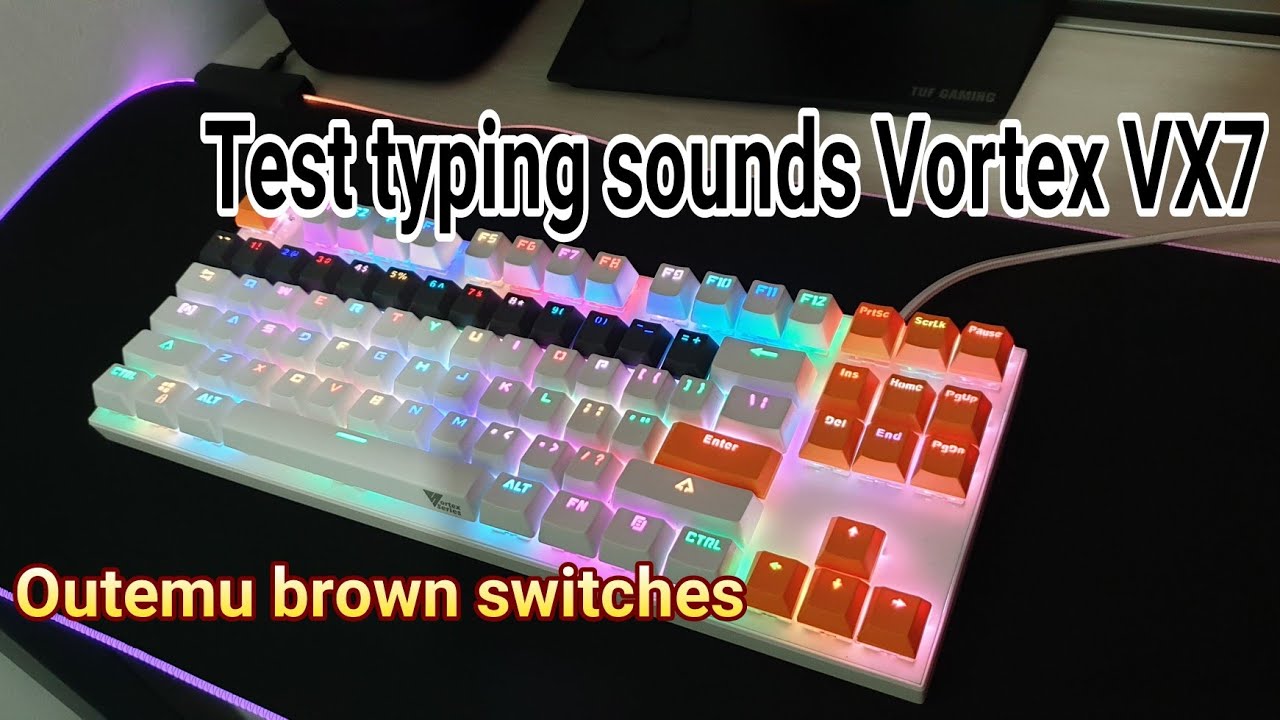 Test Typing Sounds Mechanical Keyboard Vortex VX7 Outemu Brown Switch ...
