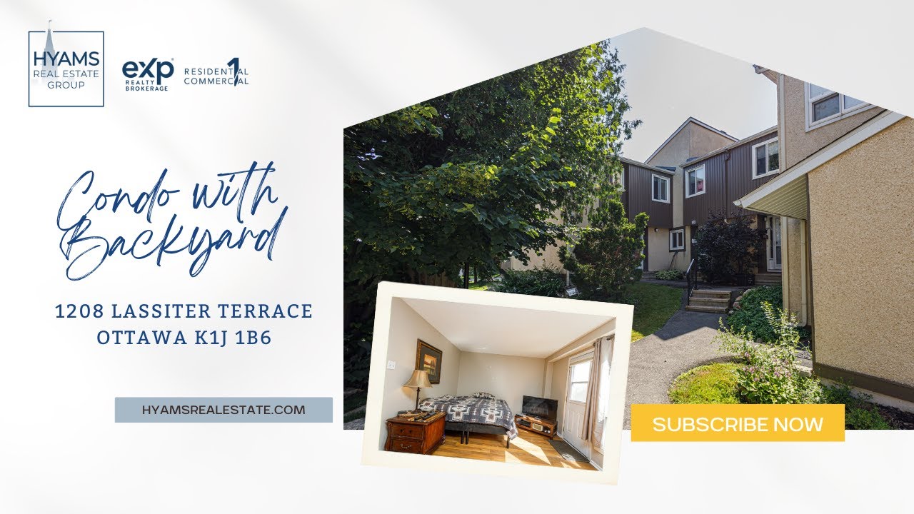 Condo with Backyard - 1208 Lassiter Terrace, Ottawa K1J 8N1 - YouTube