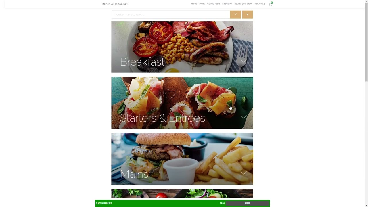 xnPOS GO - digital menus & guest self-ordering - YouTube