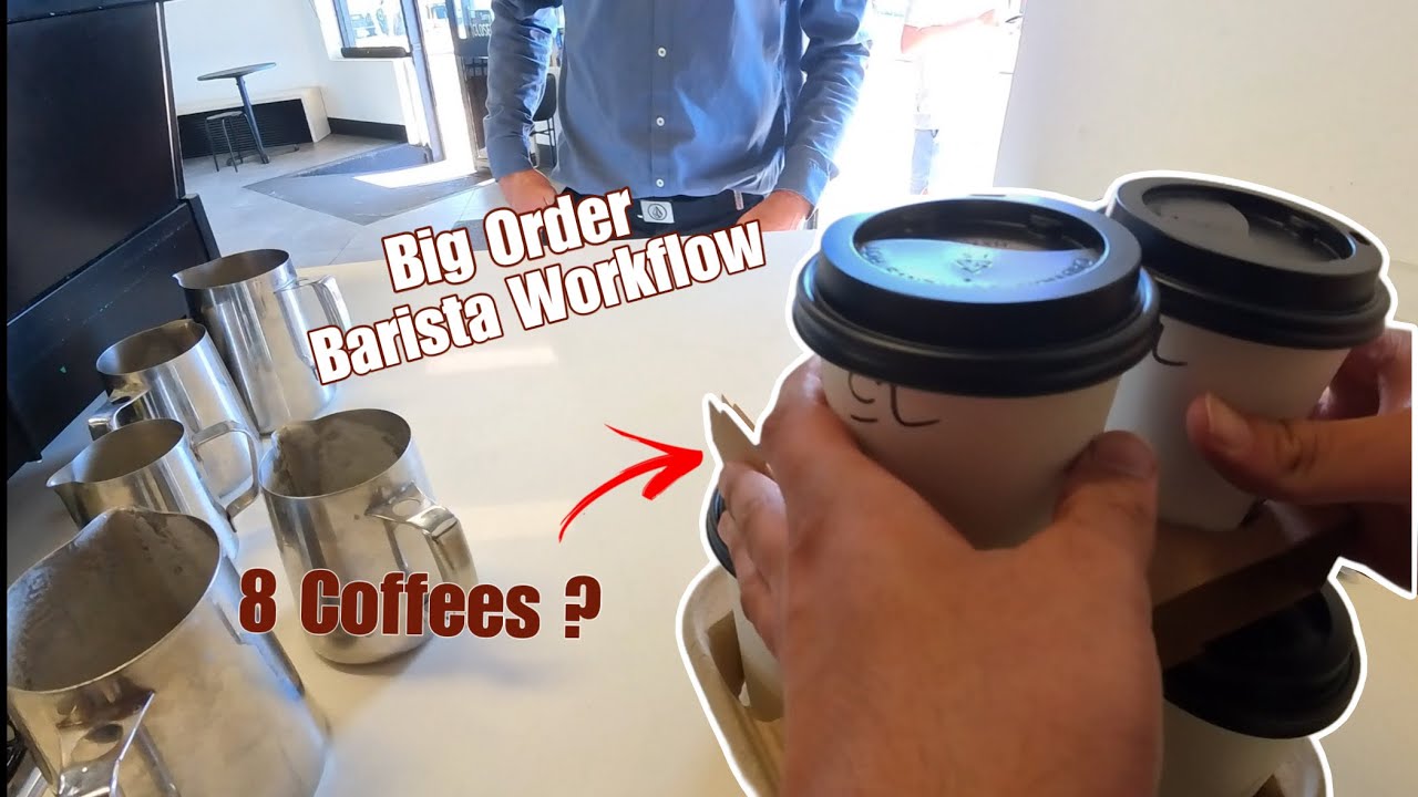 POV- Large Coffee Order. Barista Workflow. (Your Genz barista) - YouTube
