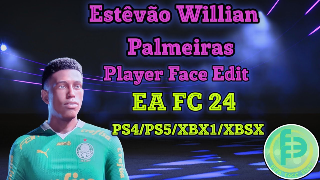 Estevao Willian Palmeiras EAFC 24 Player face creation Career Mode ...