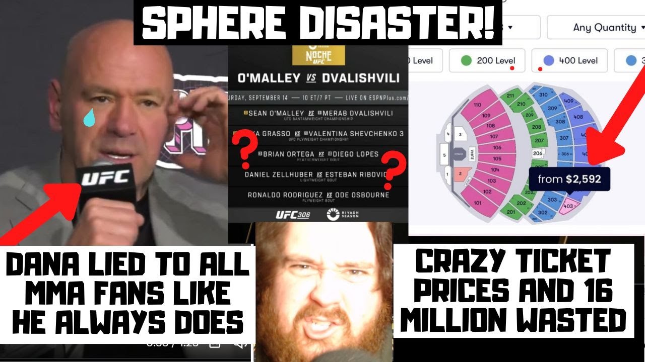 The UFC 306 Sphere Card DISASTER! Dana White Lied To Us All? 16 Million ...