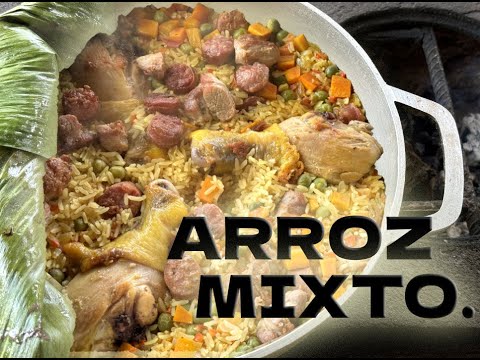 ARROZ MIXTO CON CERDO, POLLO Y CHORIZO. - YouTube