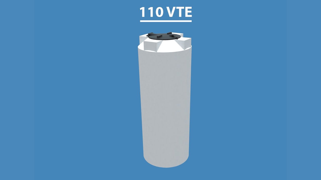 Dunmiers DVTE 110 - 110 Gallon Vertical Tank HD Enclosed Tank, Fluid ...
