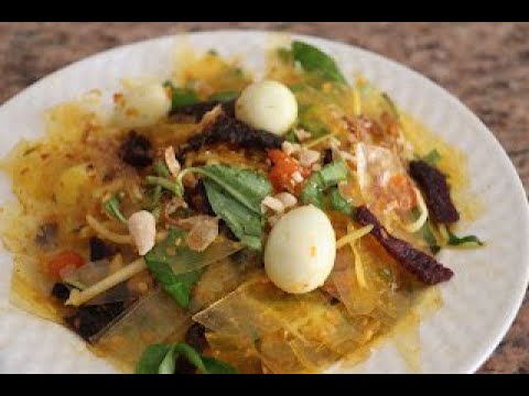 Vietnamese Rice Paper Salad (Bánh tráng trộn) Recipe - YouTube