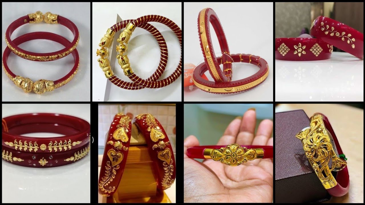 Gold Pola Badhano Design | 22k Beautiful Gold Pola Bangles Design ...