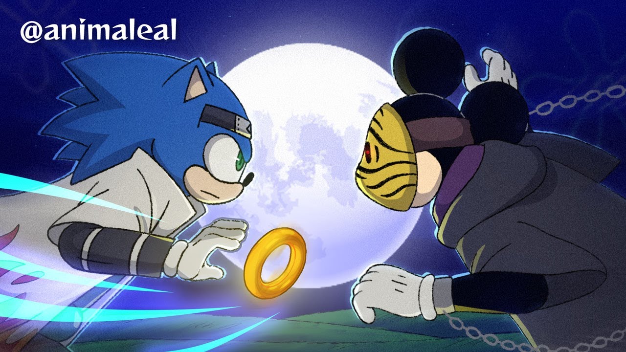 Sonic vs Mickey (Paródia animada de Naruto) - YouTube