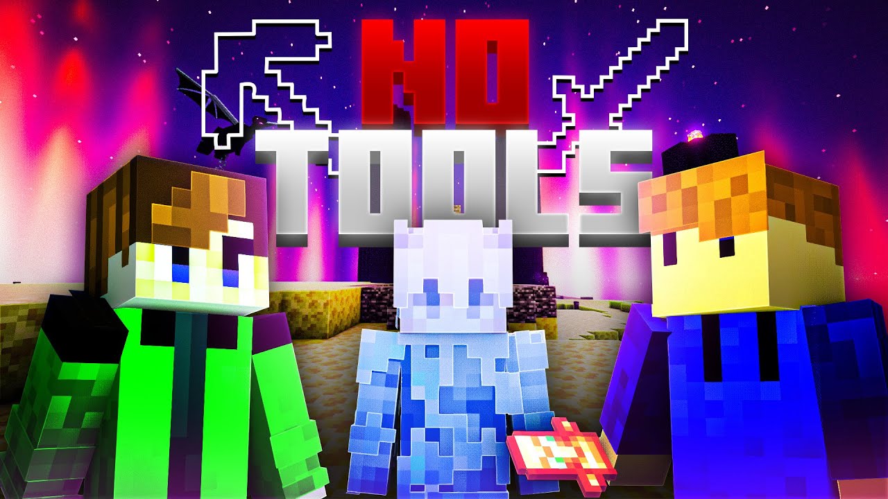 Beating Minecraft with no tools or weapons - YouTube