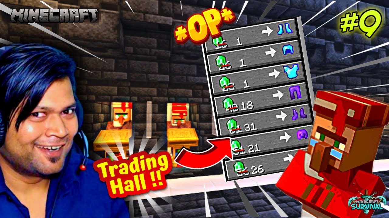OP Trading Hall Ever in Minecraft | Minecraft Survival Series Episode 9 ...
