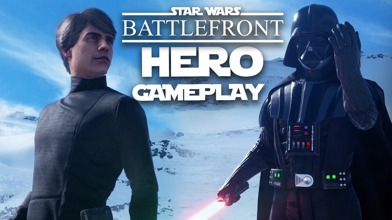 Star Wars Battlefront Vader Gameplay & Luke Skywalker Gameplay - YouTube