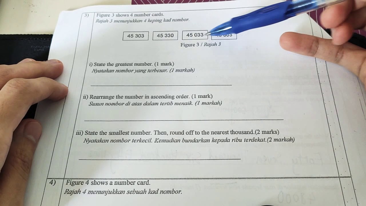 Year 4 Maths Test Paper Part 2 - YouTube