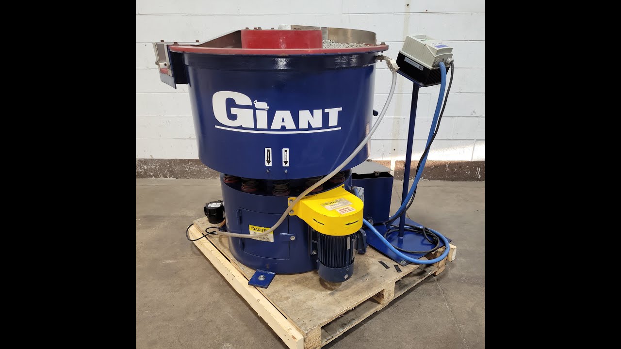 3 CU FT GIANT MODEL GB-3 BOWL TYPE VIBRATORY FINISHER W/ AUTOMATIC ...
