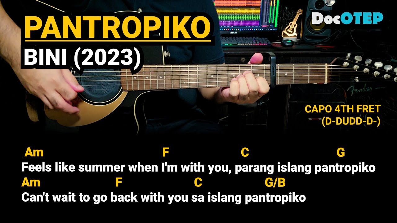 Pantropiko - BINI (2023) Easy Guitar Chords Tutorial with Lyrics - YouTube
