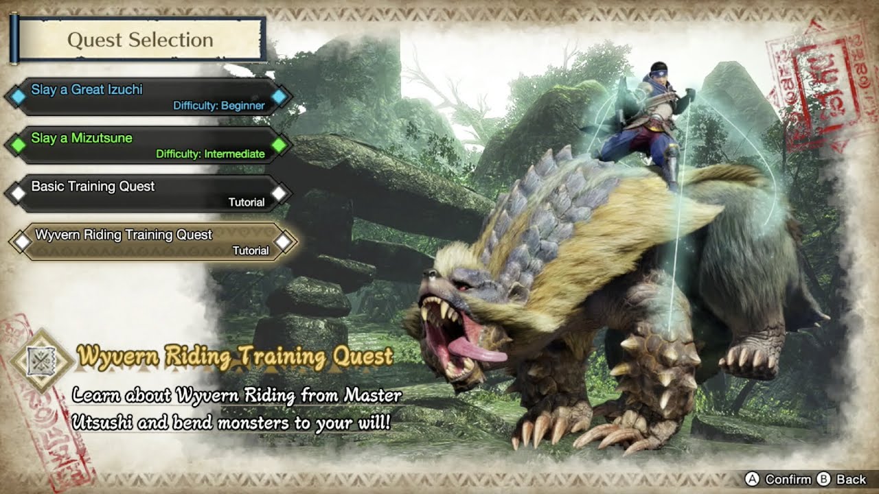 MH Rise Demo Wyvern Riding Training Quest - YouTube