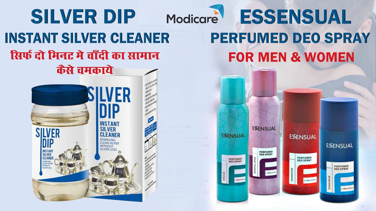 Modicare Silver Dip demo | Modicare Essensual Perfumed Deo Spray demo ...