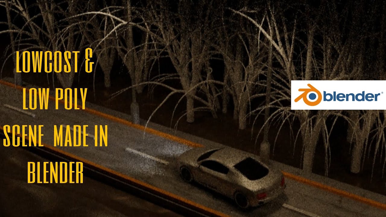 how to make low polly scene in blender - YouTube