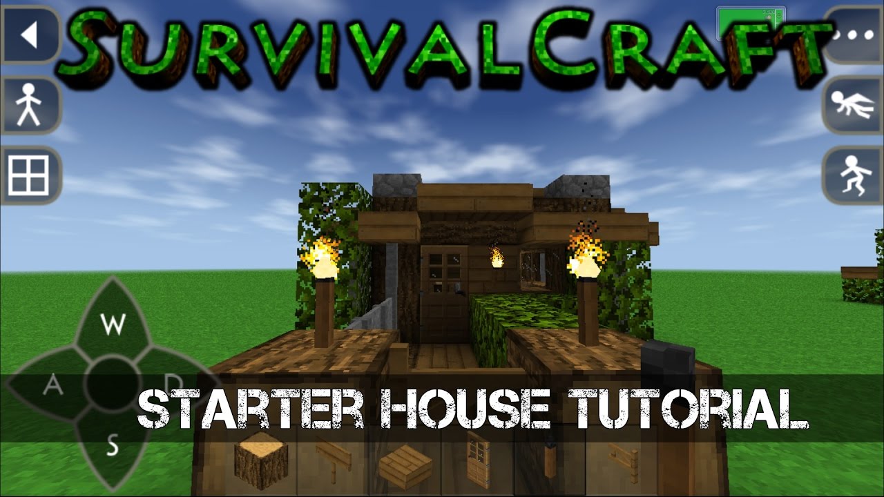 Survivalcraft Simple house tutorial (starter house) #1 - YouTube
