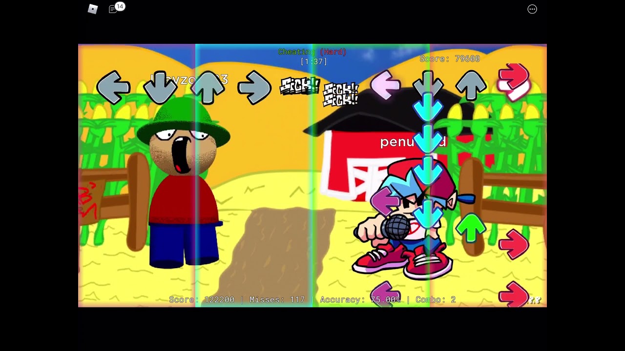 Cheating FNF roblox - YouTube