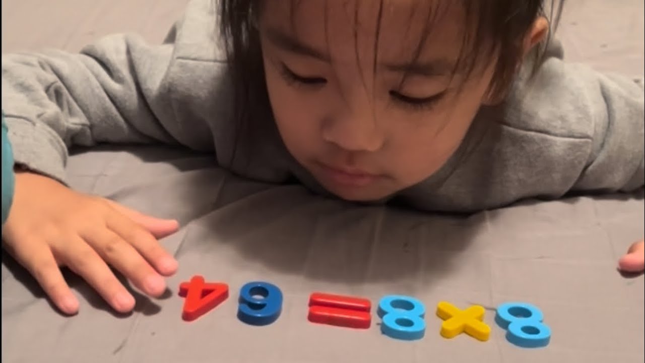 Calyx Boy doing the basic multiplication | 4 years old | Math Problem | Solving - YouTube
