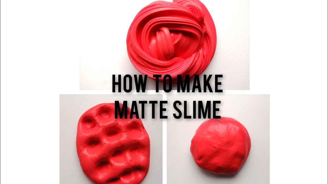 How to make matte slime - YouTube