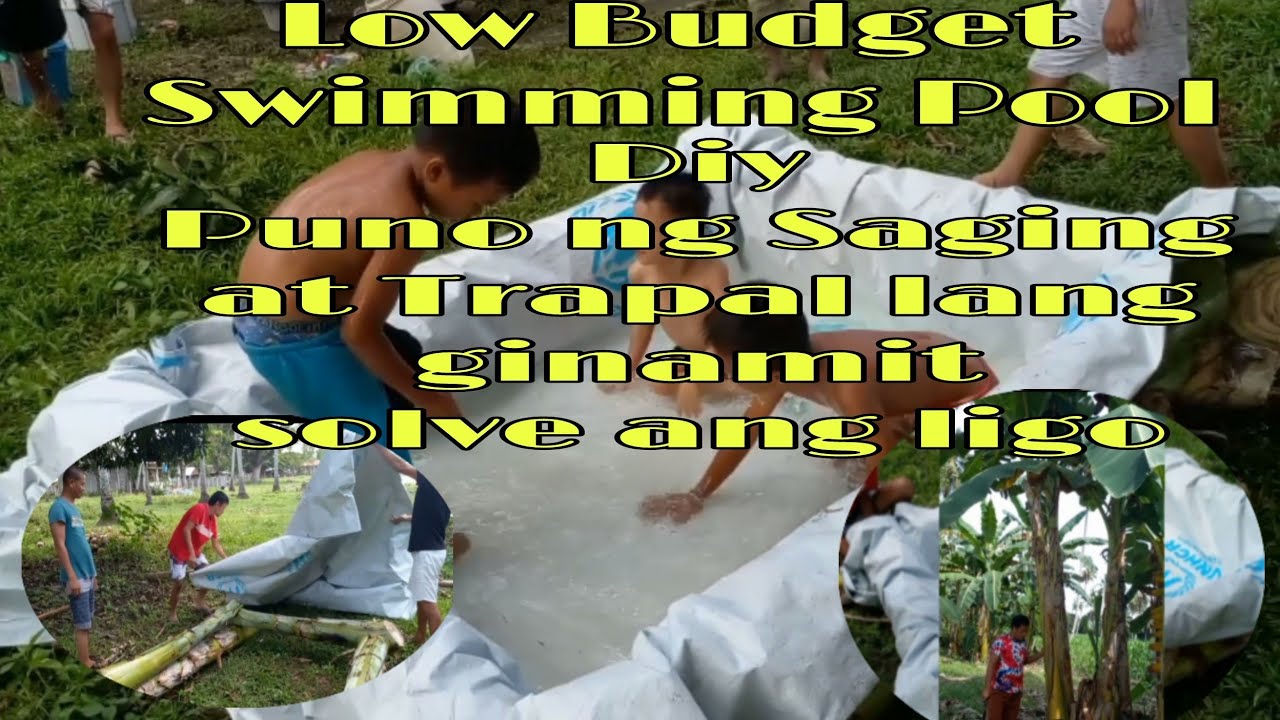 Low Budget Swimming Pool || Diy swimming pool gawa ng puno ng saging at ...