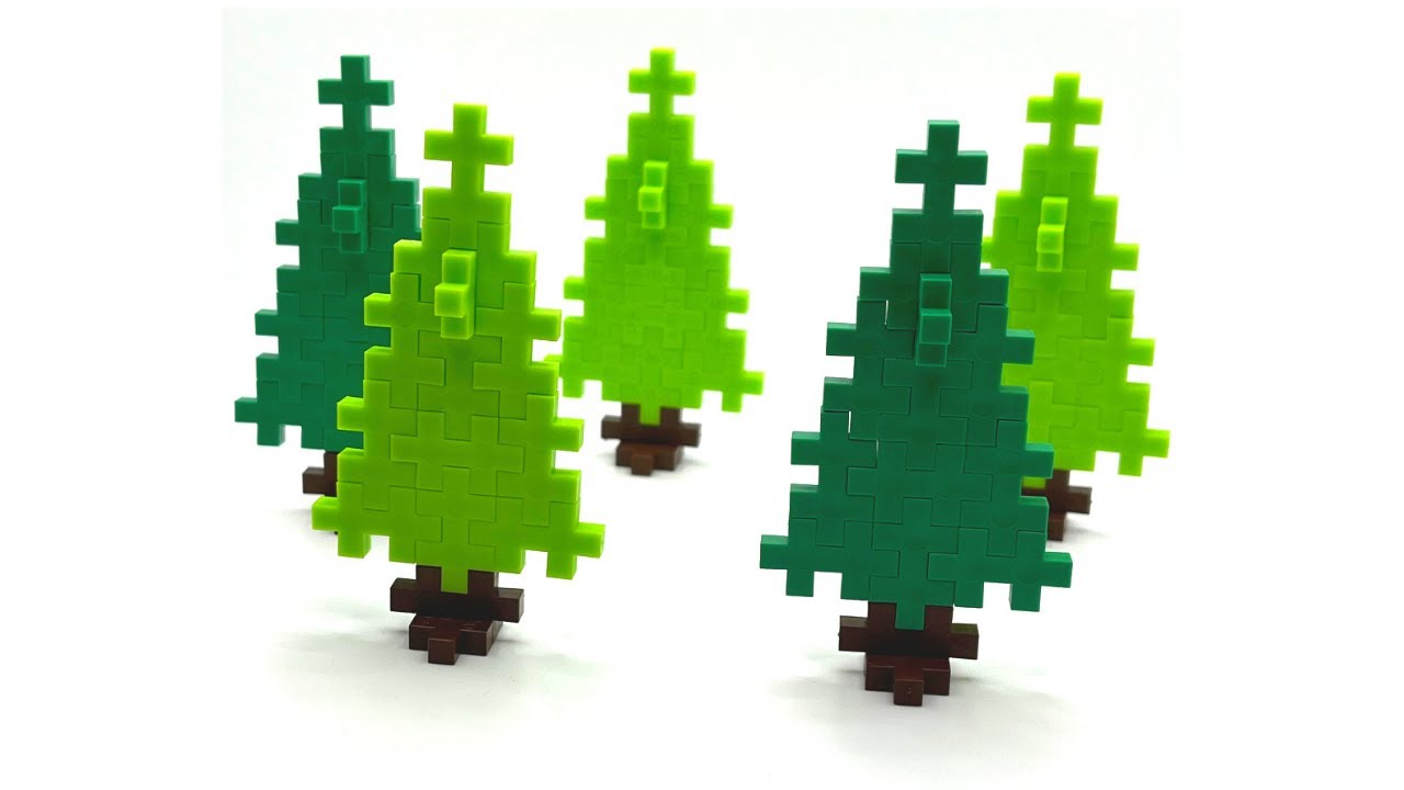 Plus-Plus Creation: 1 Minute Pinetree - YouTube