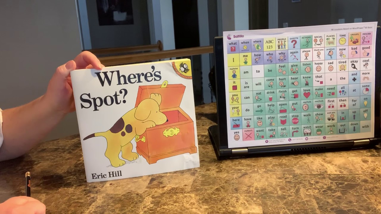 Core words “open, up, where, no” AAC read aloud. - YouTube