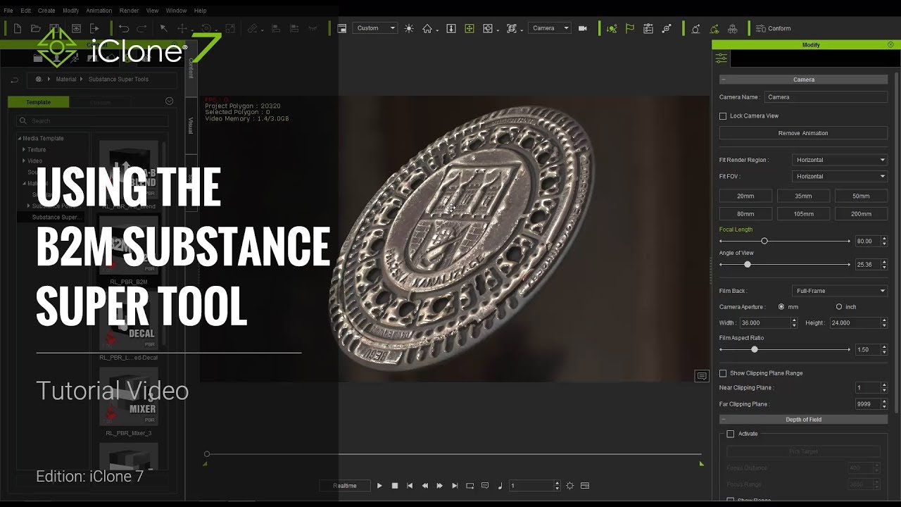 iClone 7 Tutorial - Using the B2M Substance Super Tool - YouTube