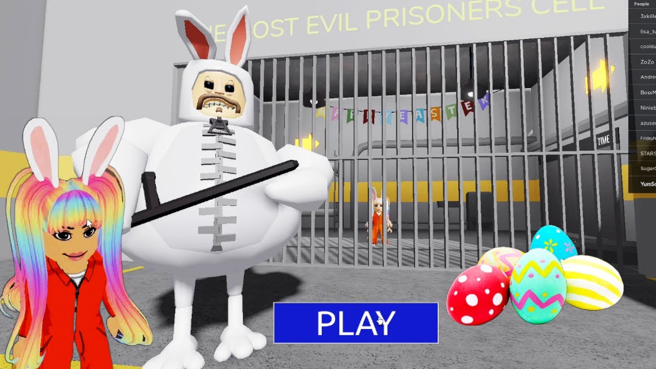 Easter Bunny Goes to BARRY'S PRISON! ARRESTED WITH GIANT EGGS! #gaming ...