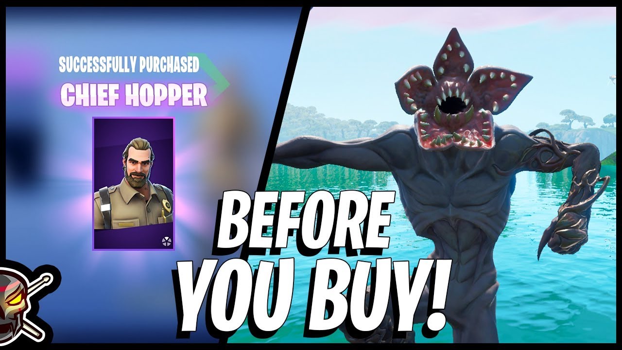 DEMOGORGON and CHIEF HOPPER From Stranger Things in Fortnite! - YouTube