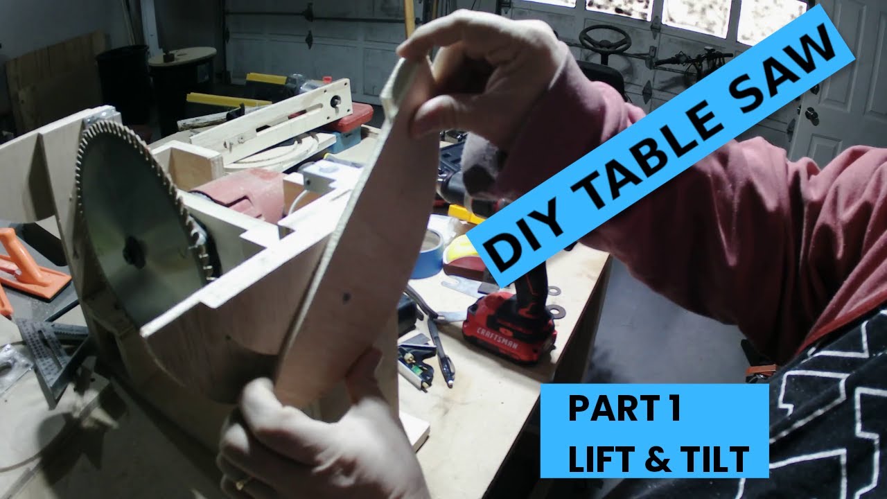 Impressive DIY Table Saw :: Lift & Tilt Mechanism - YouTube
