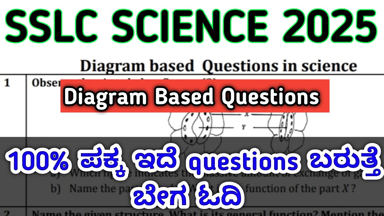 SSLC Science Diagram Based Questions 💯 ಪಕ್ಕ ಇದೆ ಬರುತ್ತೆ ಬೇಗ ಓದಿ Final ...