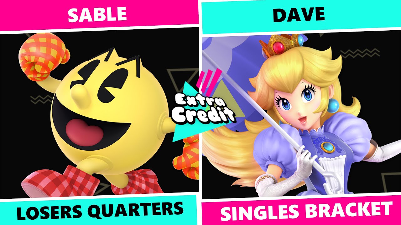Extra Credit #61: Loser Quarters - Sable (Pac-Man) Vs Dave (Peach) SSBU ...