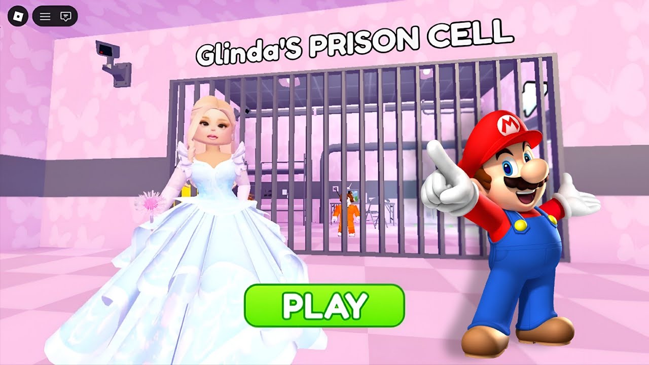 GLINDA PRISON RUN! (OBBY!) - Mario Escapes Glinda's Magical Prison ...