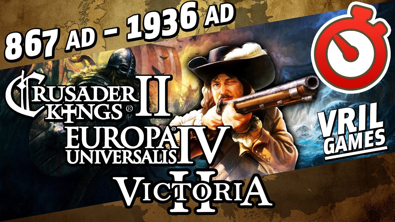 CK2 to EU4 to V2 Mega Campaign 867 AD to 1936 AD Timelapse - YouTube