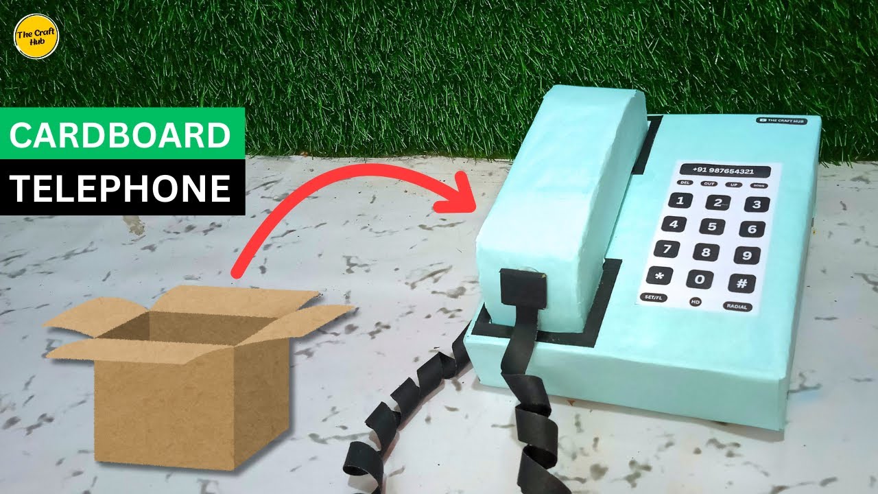 How To Make A Telephone With Cardboard | Easy Craft Ideas | Cardboard ...