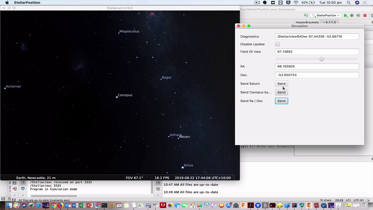 Stellar Position using OSC - YouTube