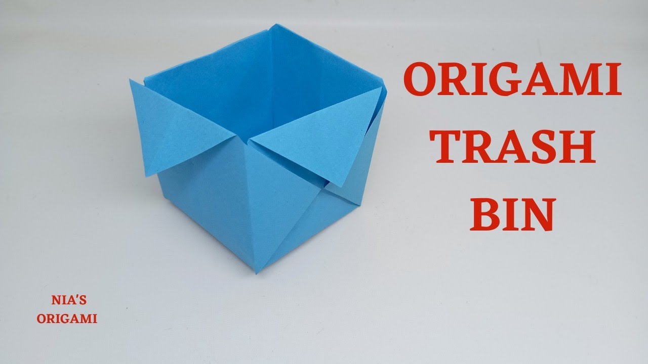 How to make Origami Trash bin - YouTube