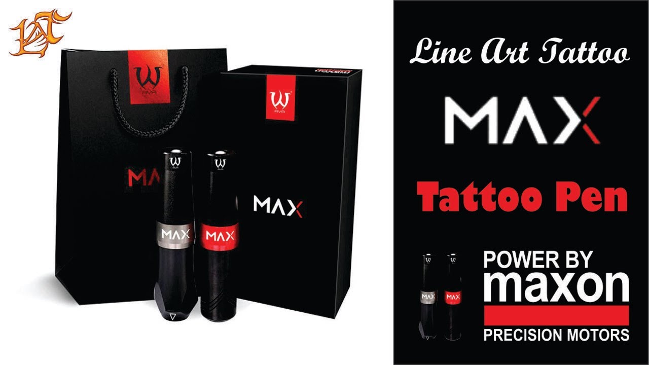 Line Art Tattoo AVA Max Tattoo Pen - YouTube
