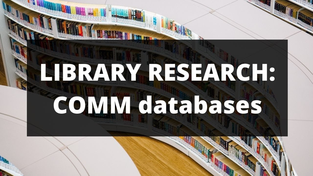 Library Research: Databases - YouTube