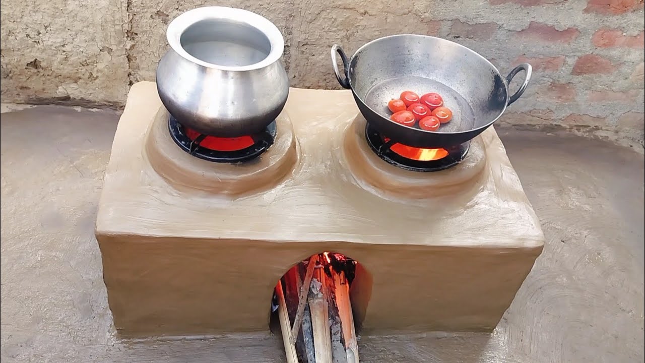 How to make Multiple 2 in 1 Clay Chulha । Primitive Technology Oven and ...