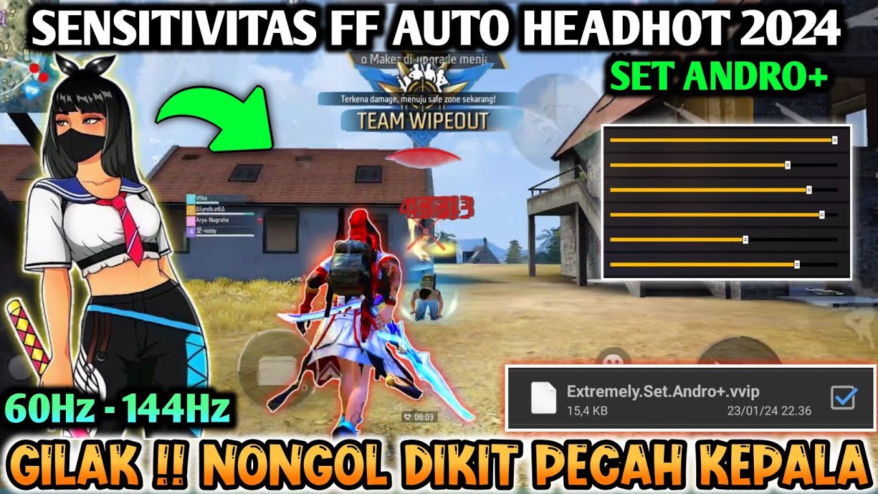 👹UPDATE ‼️PENGATURAN SENSI FF AUTO HEADSHOT ONE SHOT ☠️🎯 SENSITIVITAS ...