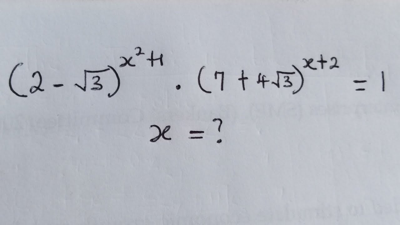 Olympiad Math. An interesting exponential equation. - YouTube