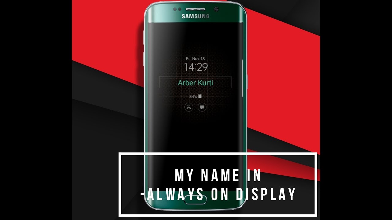 How To Write Your Name In Always On Display ( S7/S7 Edge ) - YouTube