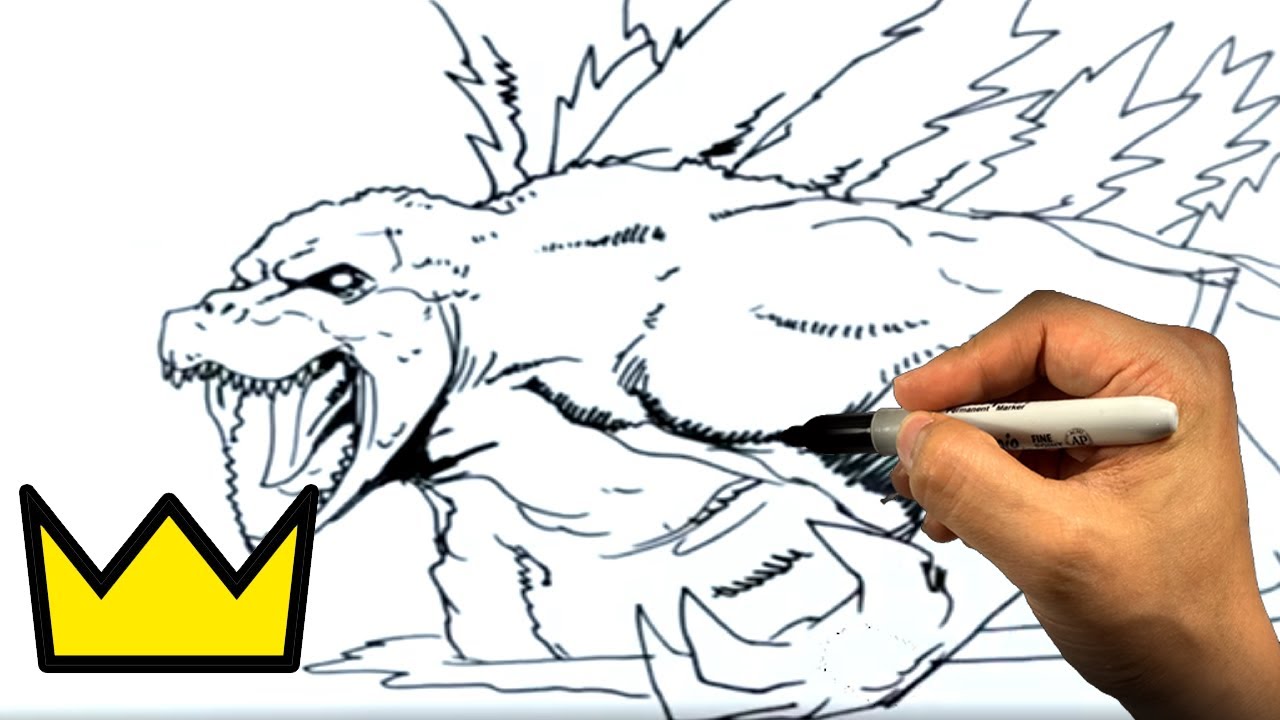 How to Draw GODZILLA Minus One - YouTube